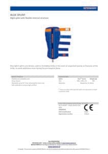 Blue Splints | Rigid 5 Splints Kit for Stabilization of Limbs | Spencer